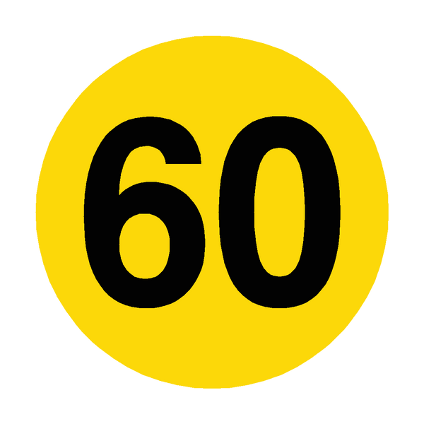 Number 60 Floor Marker | Safety-Label.co.uk