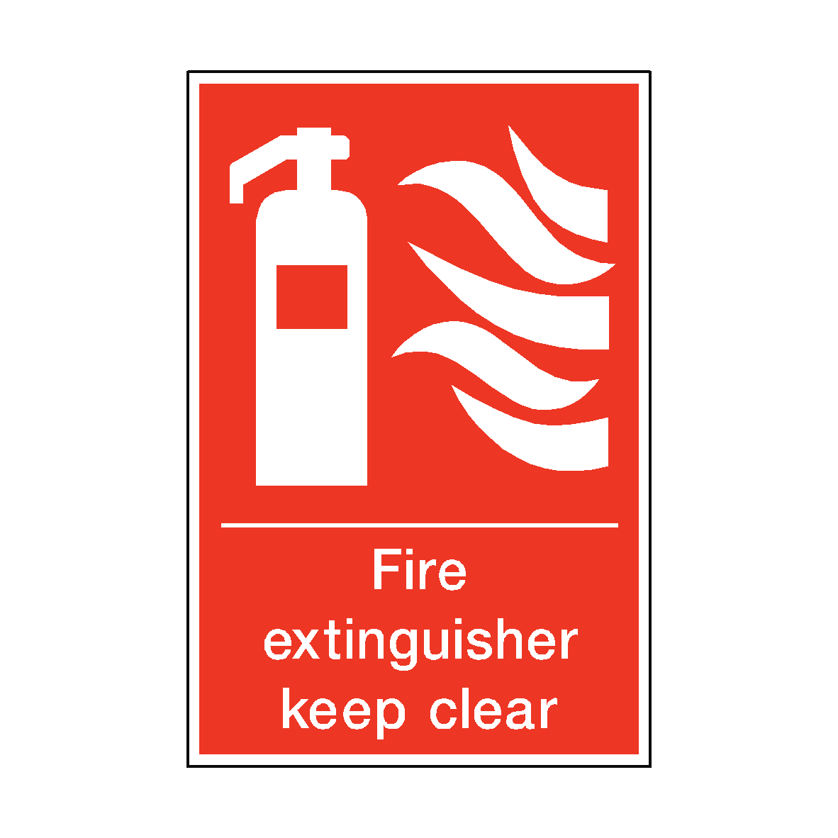 Fire Extinguisher Keep Clear Sign | Safety-Label.co.uk