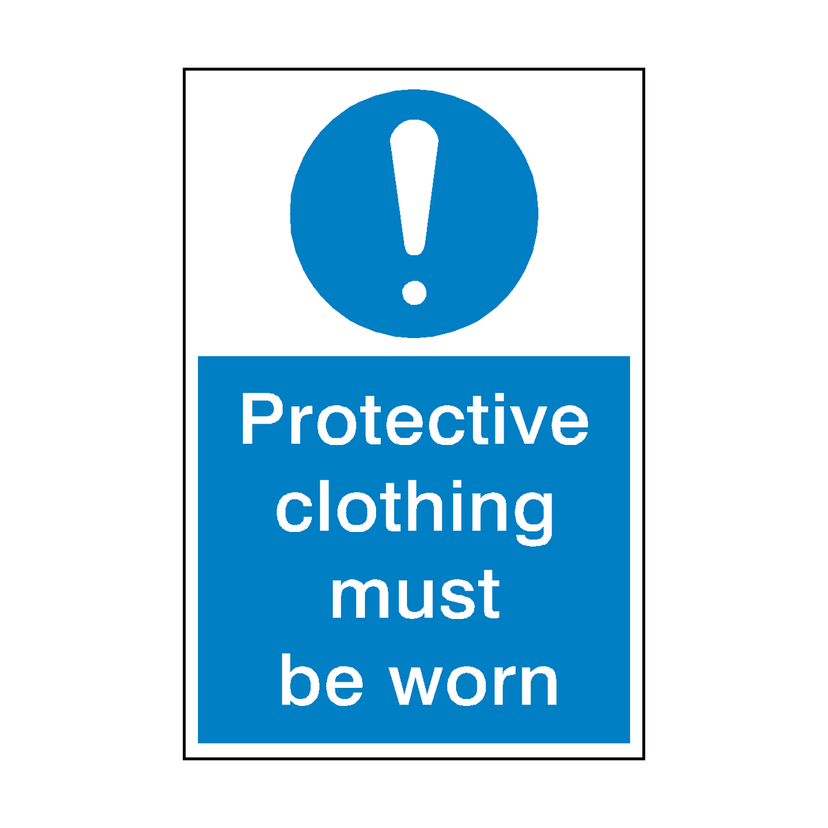 Protective Clothing Must Be Worn Sticker