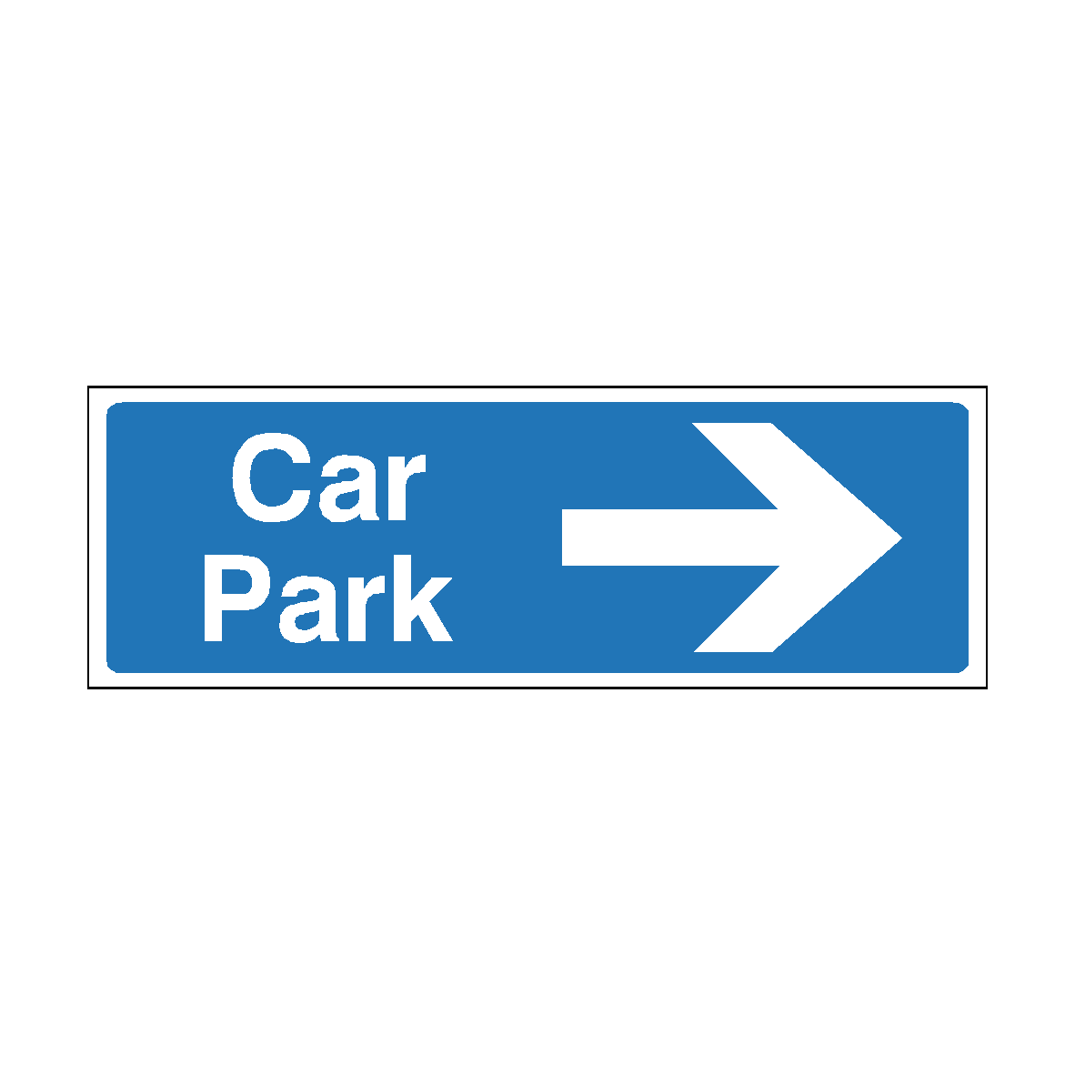 Car Park Parking Sign Arrow Right | Safety-Label.co.uk