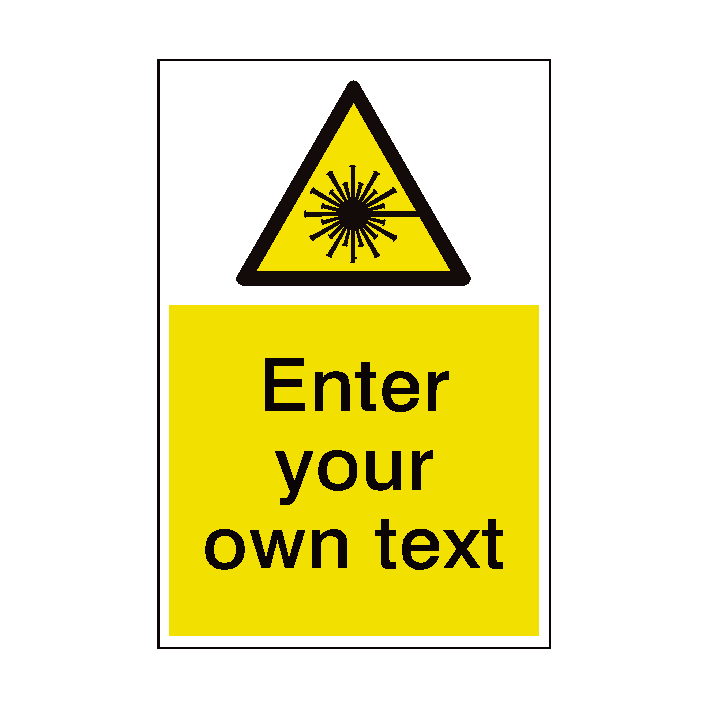 Laser Beam Custom Hazard Sign | Safety-Label.co.uk