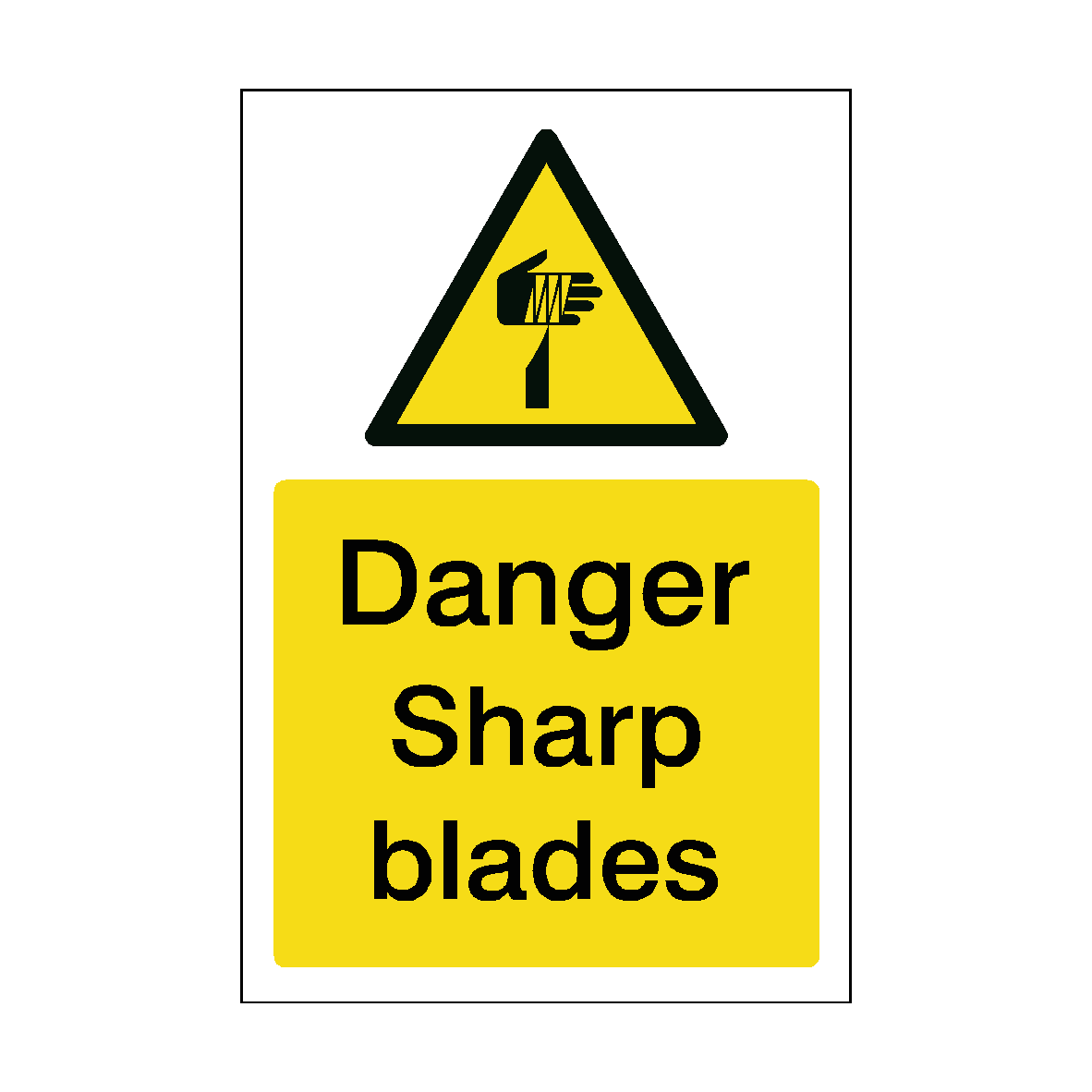 Sharp Blades Sticker | Safety-Label.co.uk