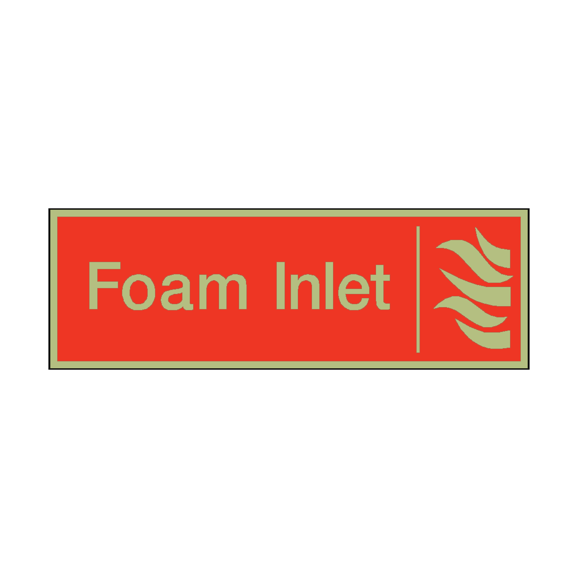 Photoluminescent Foam Inlet Safety Sticker | Safety-Label.co.uk