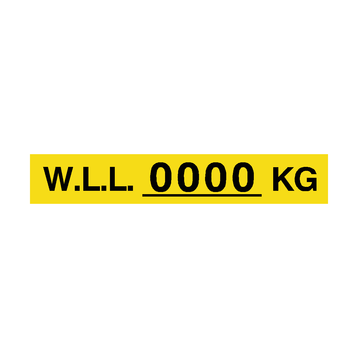 W.L.L Sign KG Yellow Custom Weight | Safety-Label.co.uk