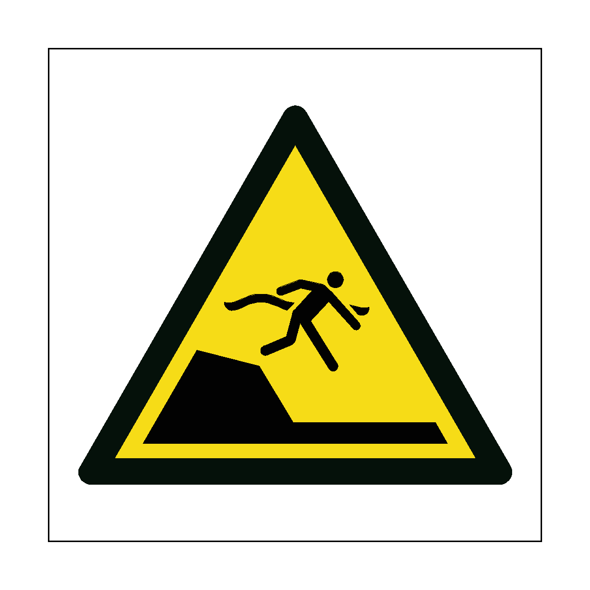Sudden Deep Drop Hazard Symbol Sign