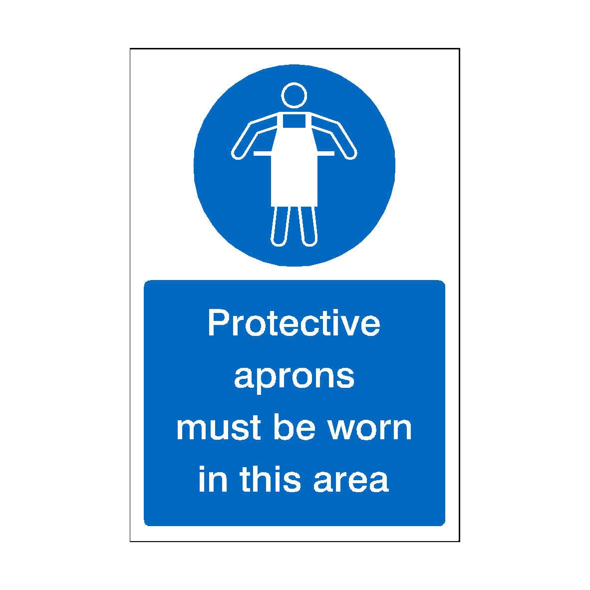 Protective Aprons Must Be Worn In This Area Sign | Safety-Label.co.uk