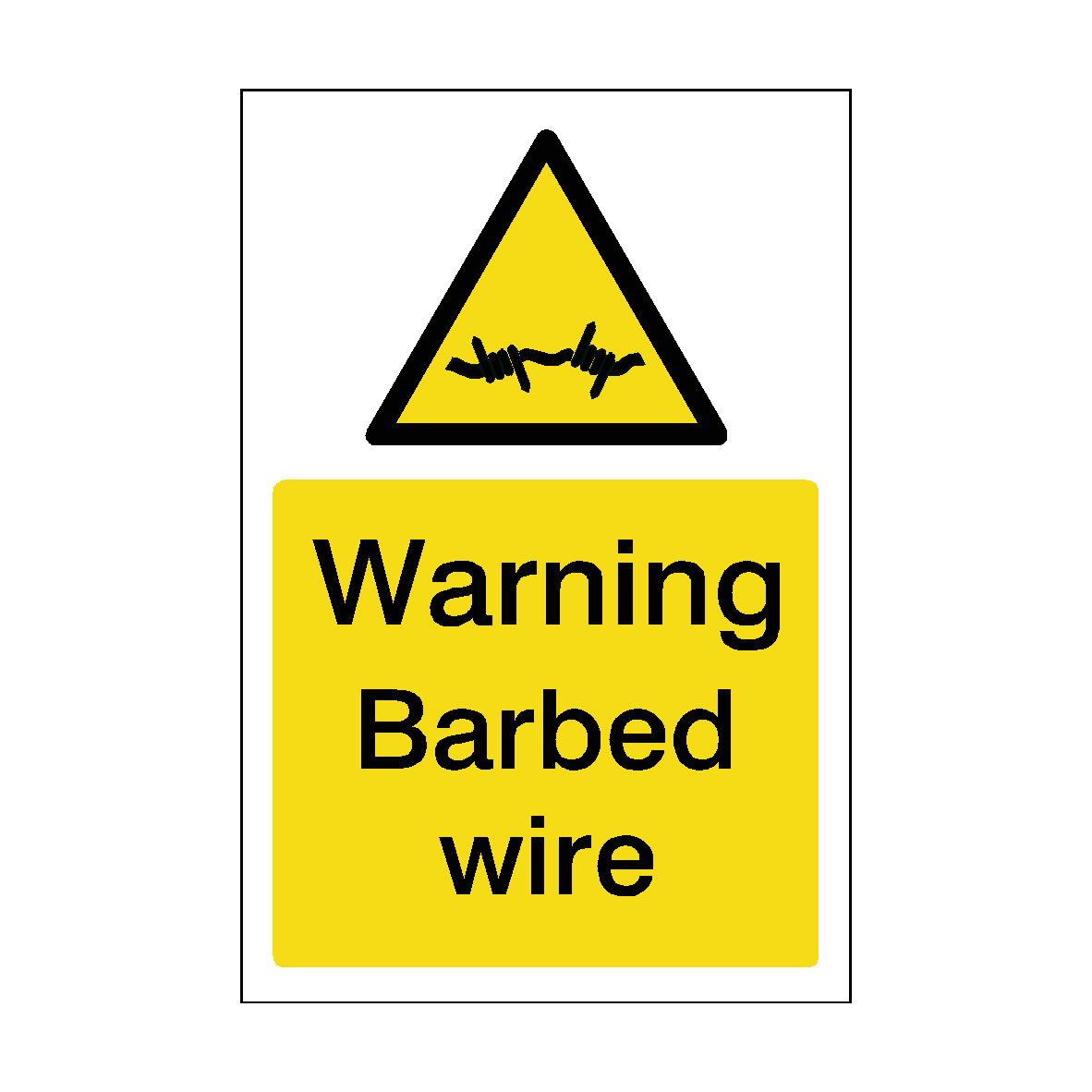 Barbed Wire Sticker | Safety-Label.co.uk
