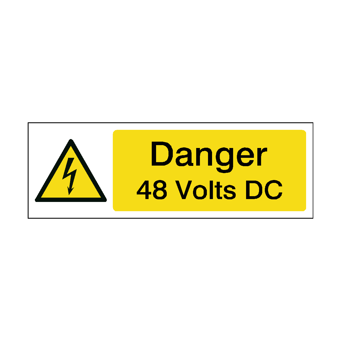 48 Volts DC Safety Sign | Safety-Label.co.uk