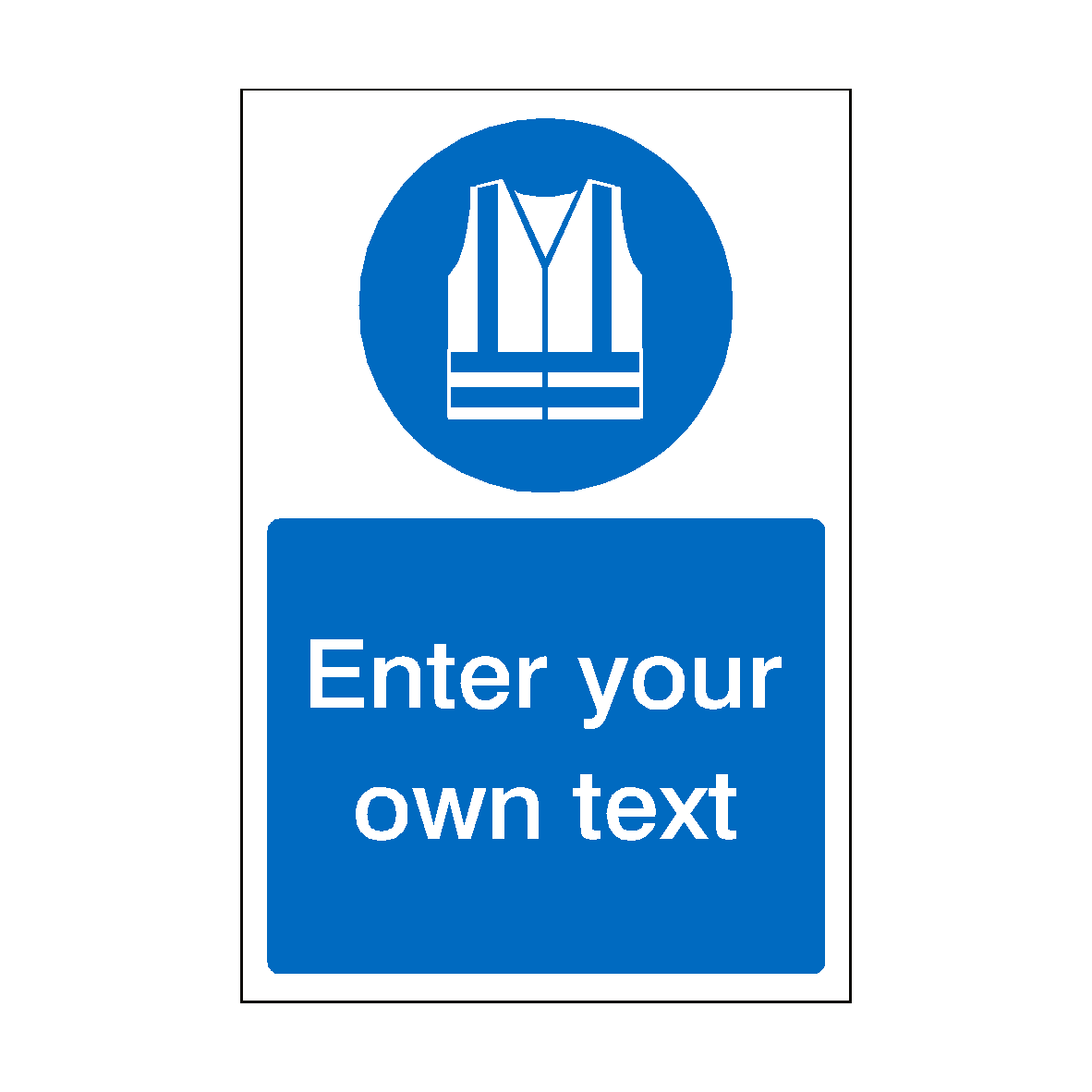 Wear Hi Viz Custom Mandatory Sign | Safety-Label.co.uk