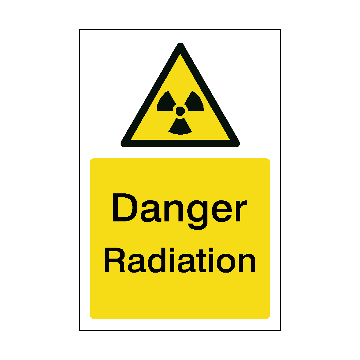 Danger Radiation Sticker