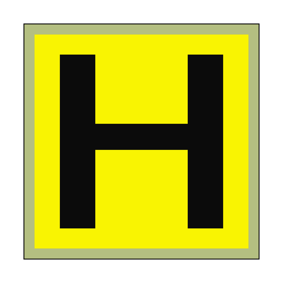Photoluminescent Hydrant H Location Safety Sign | Safety-Label.co.uk