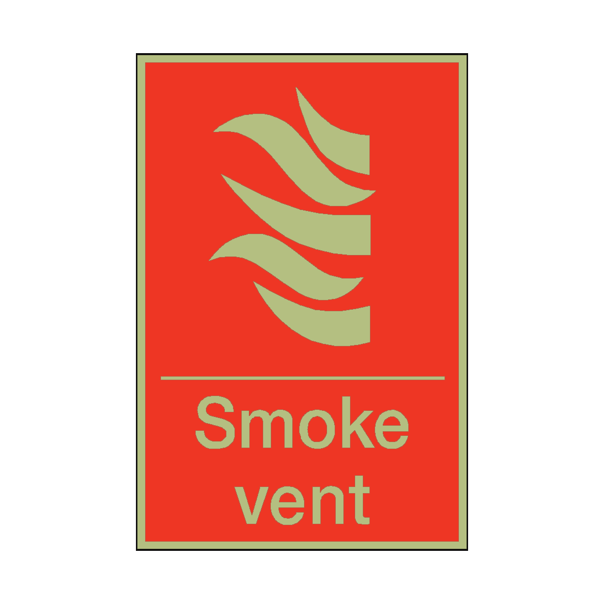 Photoluminescent Smoke Vent Sticker | Safety-Label.co.uk