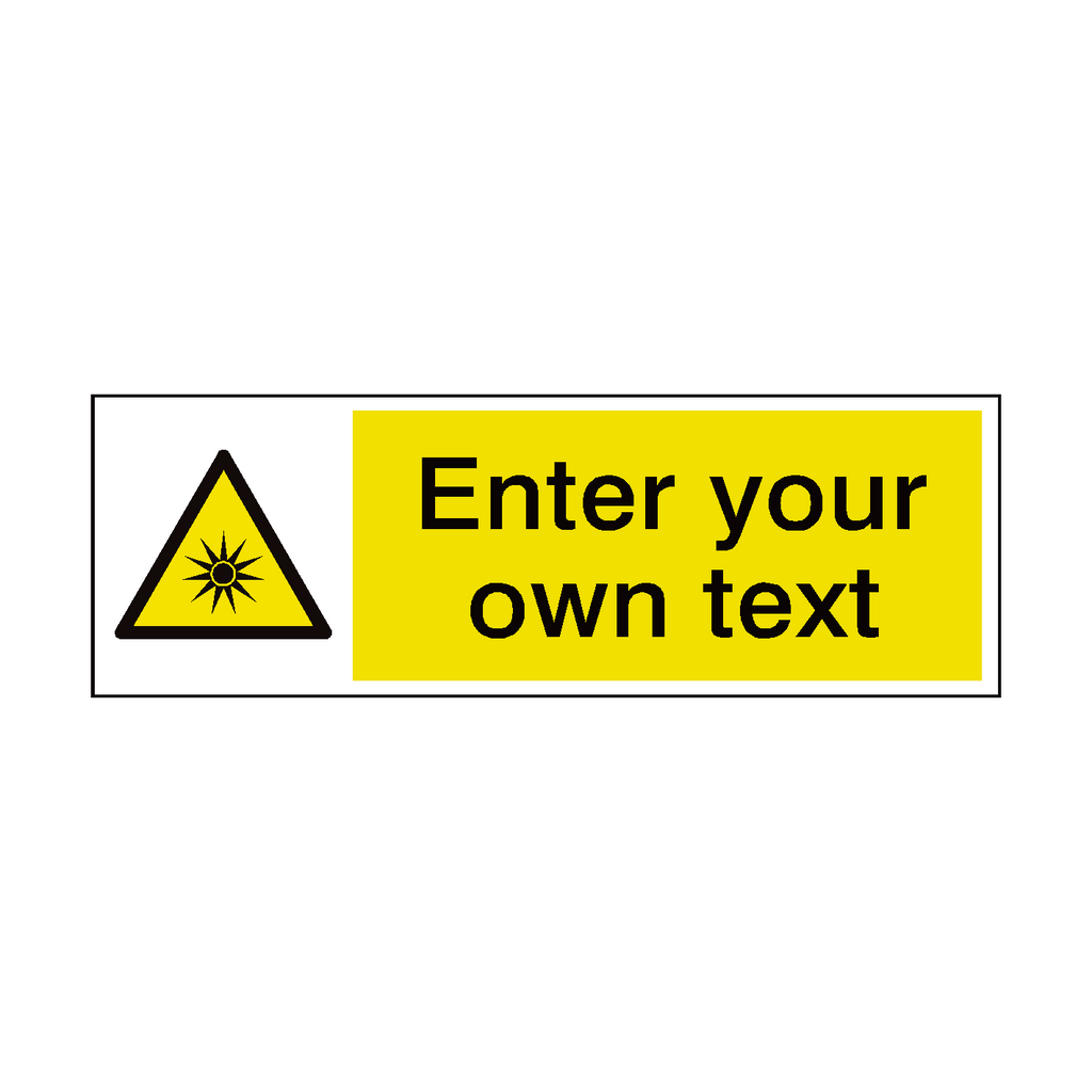 Optical Radiation Custom Sign | Safety-Label.co.uk