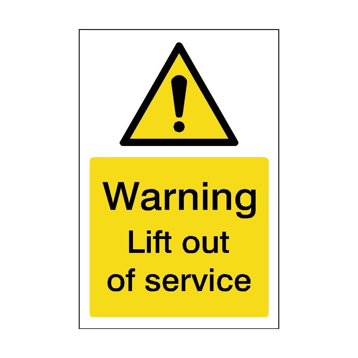 Lift Out Of Service Sticker | Safety-Label.co.uk