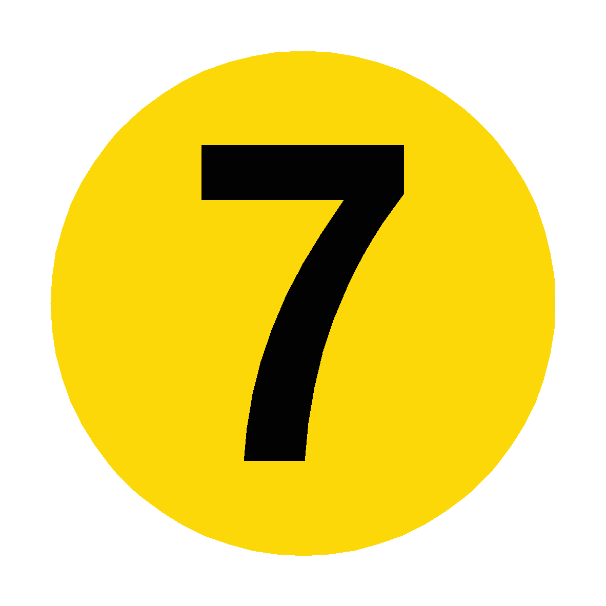 Number 7 Floor Marker | Safety-Label.co.uk
