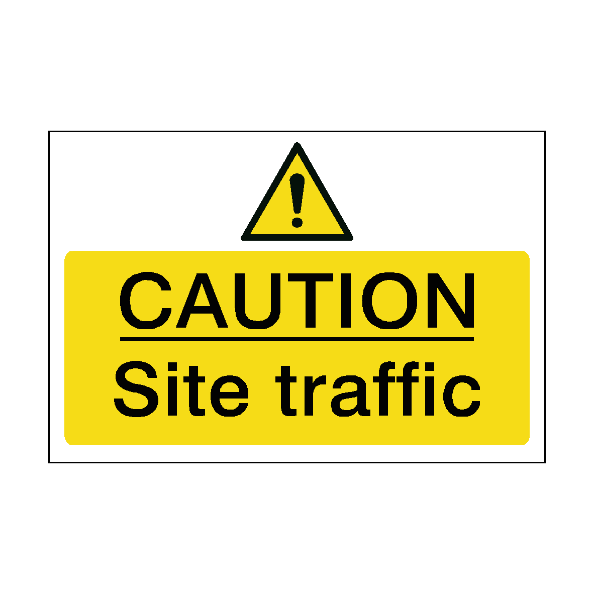 Site Traffic Safety Sign | Safety-Label.co.uk