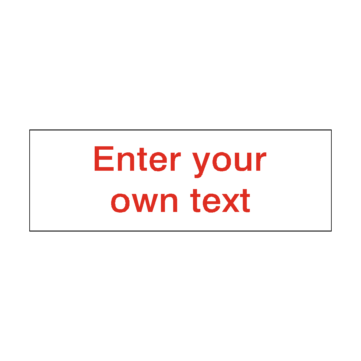 Red Custom Text Sticker | Safety-Label.co.uk