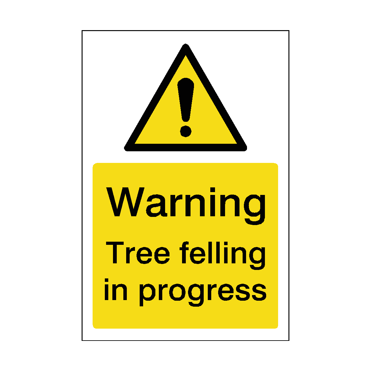 Tree Felling Sticker | Safety-Label.co.uk