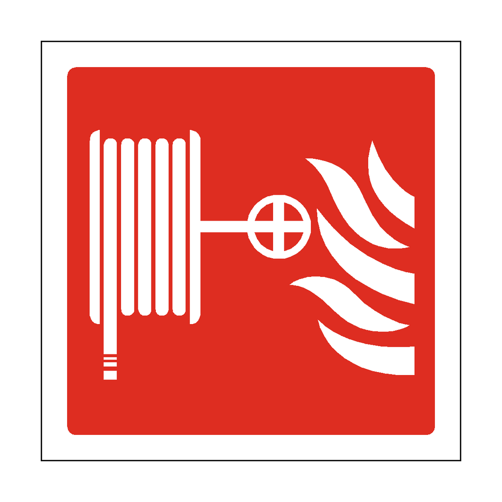 Fire Hose Symbol Safety Sticker | Safety-Label.co.uk