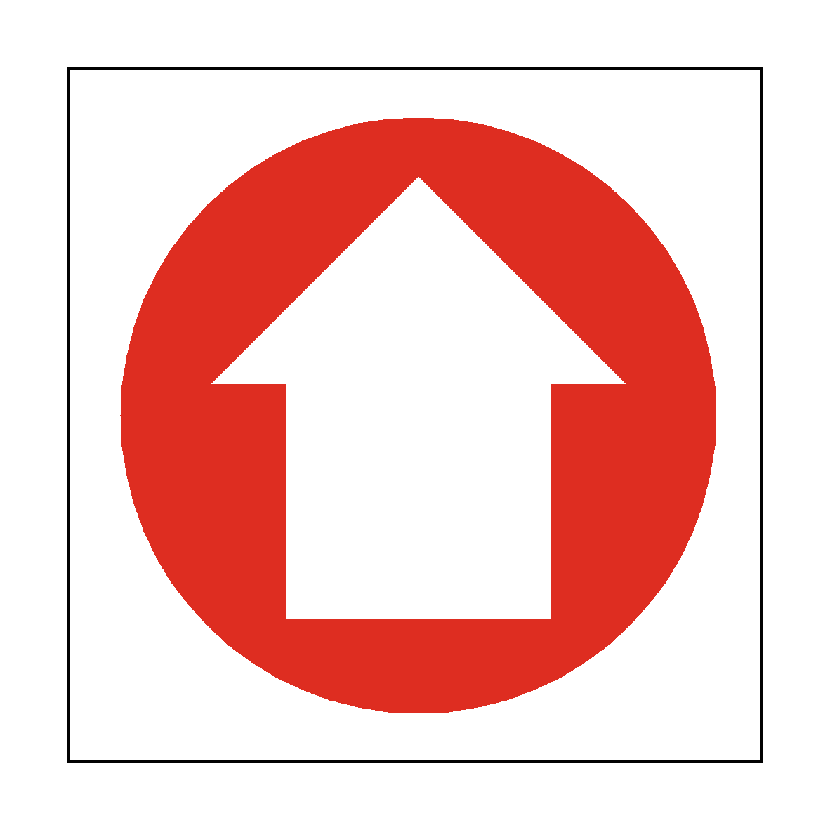 Fire Arrow Up Symbol Safety Sticker | Safety-Label.co.uk
