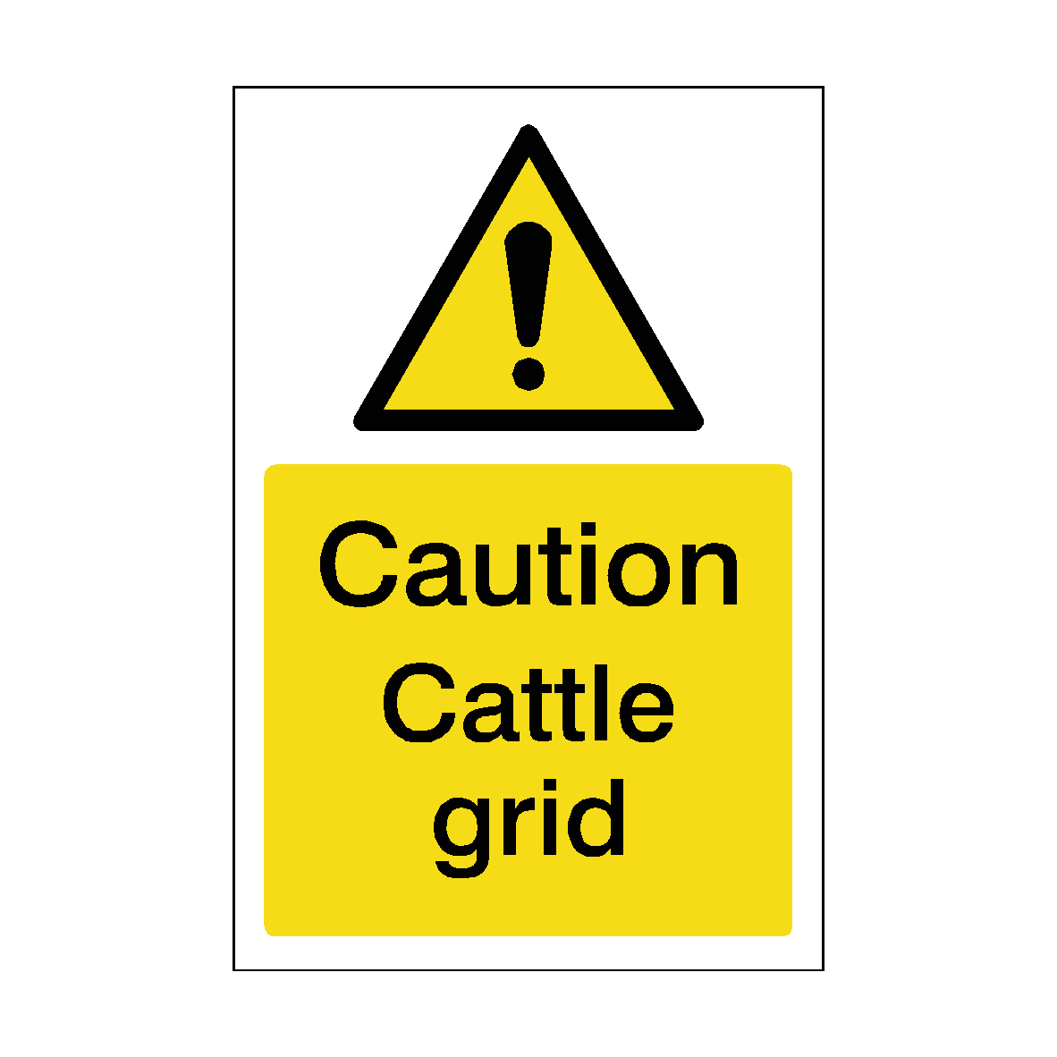 Cattle Grid Sticker | Safety-Label.co.uk