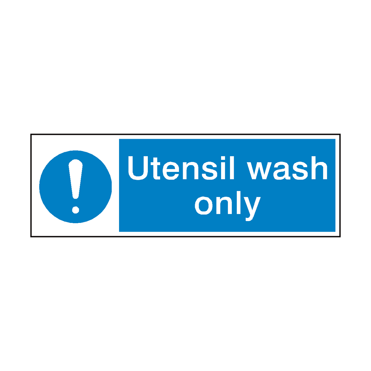 Utensil Wash Only Hygiene Sticker | Safety-Label.co.uk