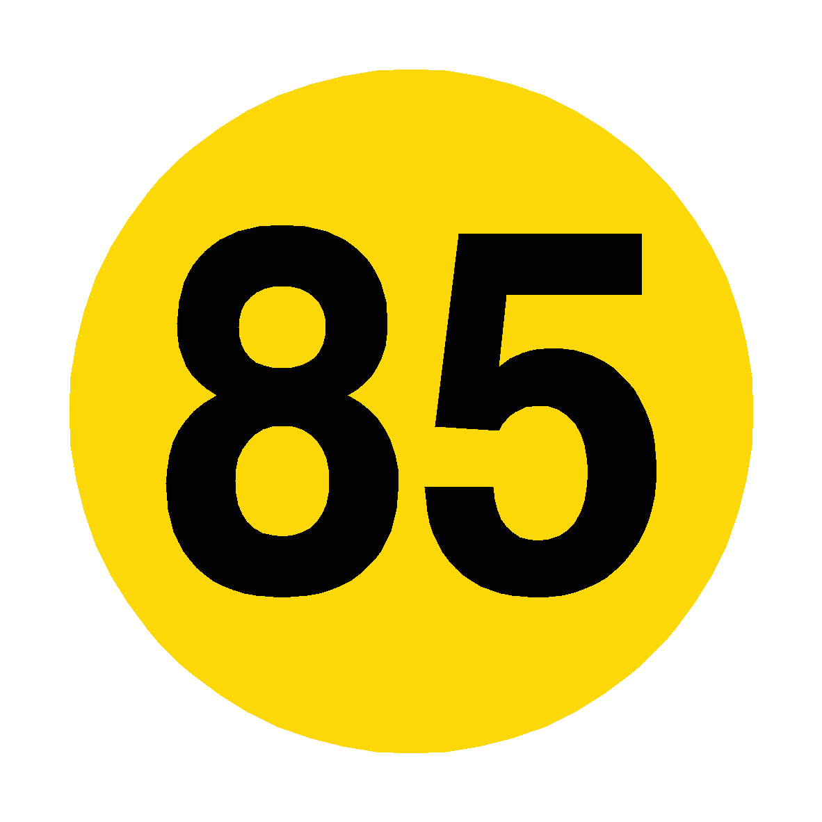 Number 85 Floor Marker | Safety-Label.co.uk