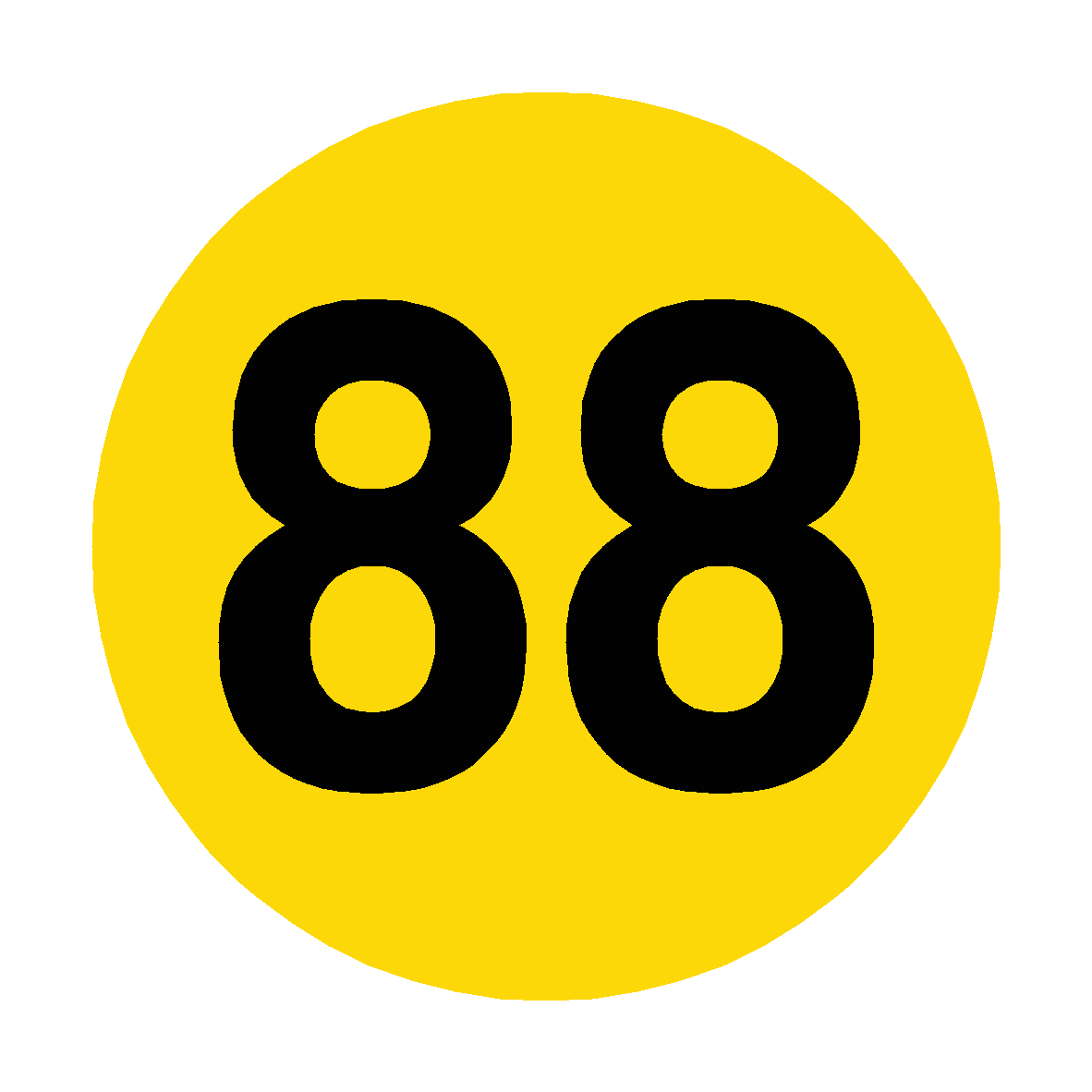 Number 88 Floor Marker | Safety-Label.co.uk