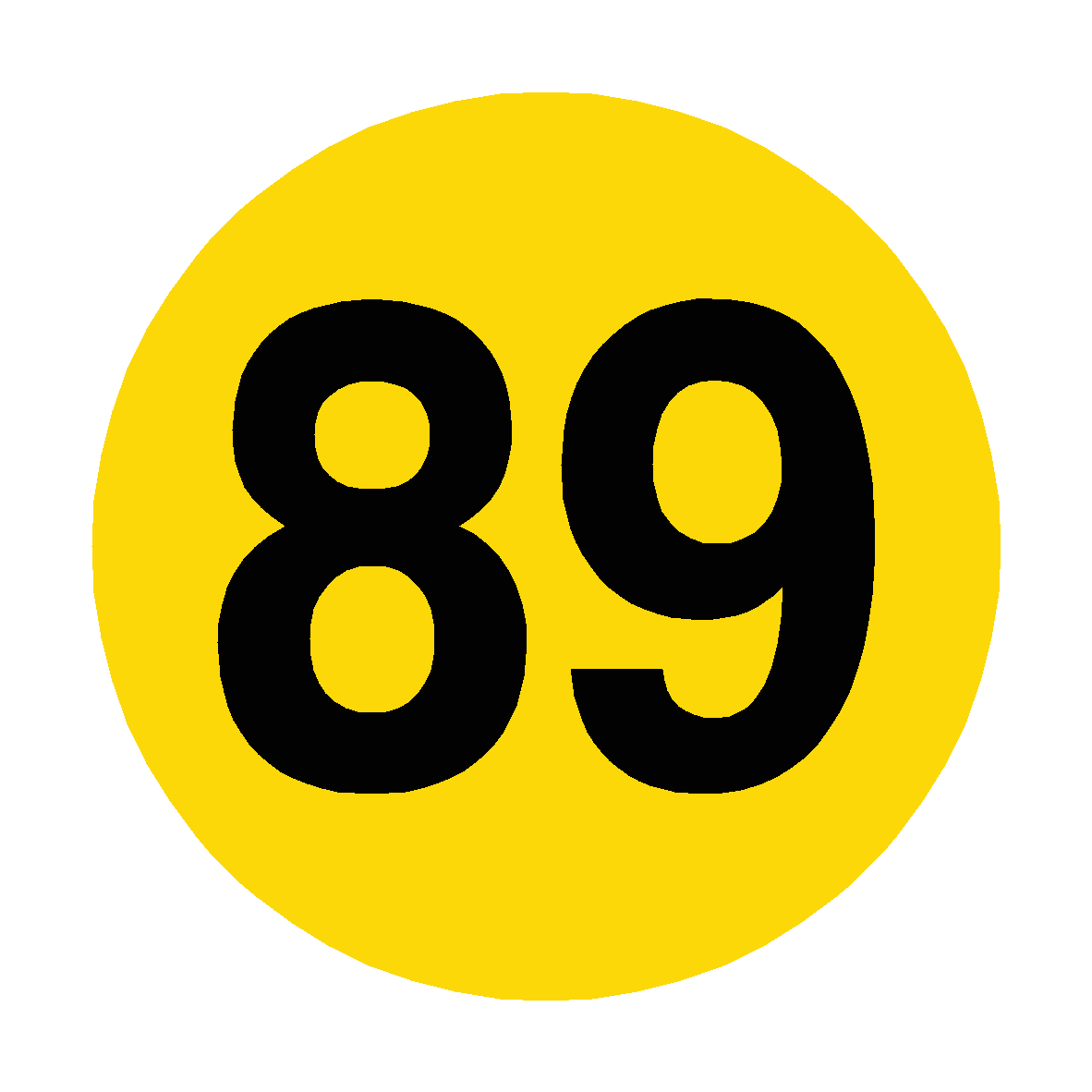 Number 89 Floor Marker | Safety-Label.co.uk