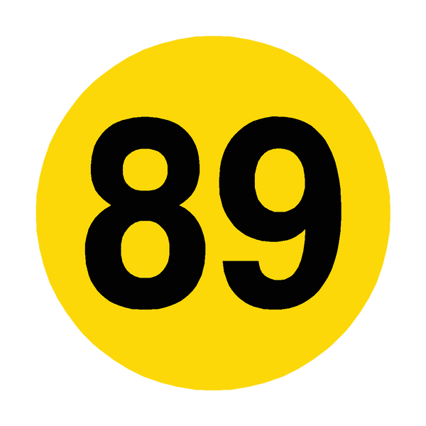 Number 89 Floor Marker | Safety-Label.co.uk