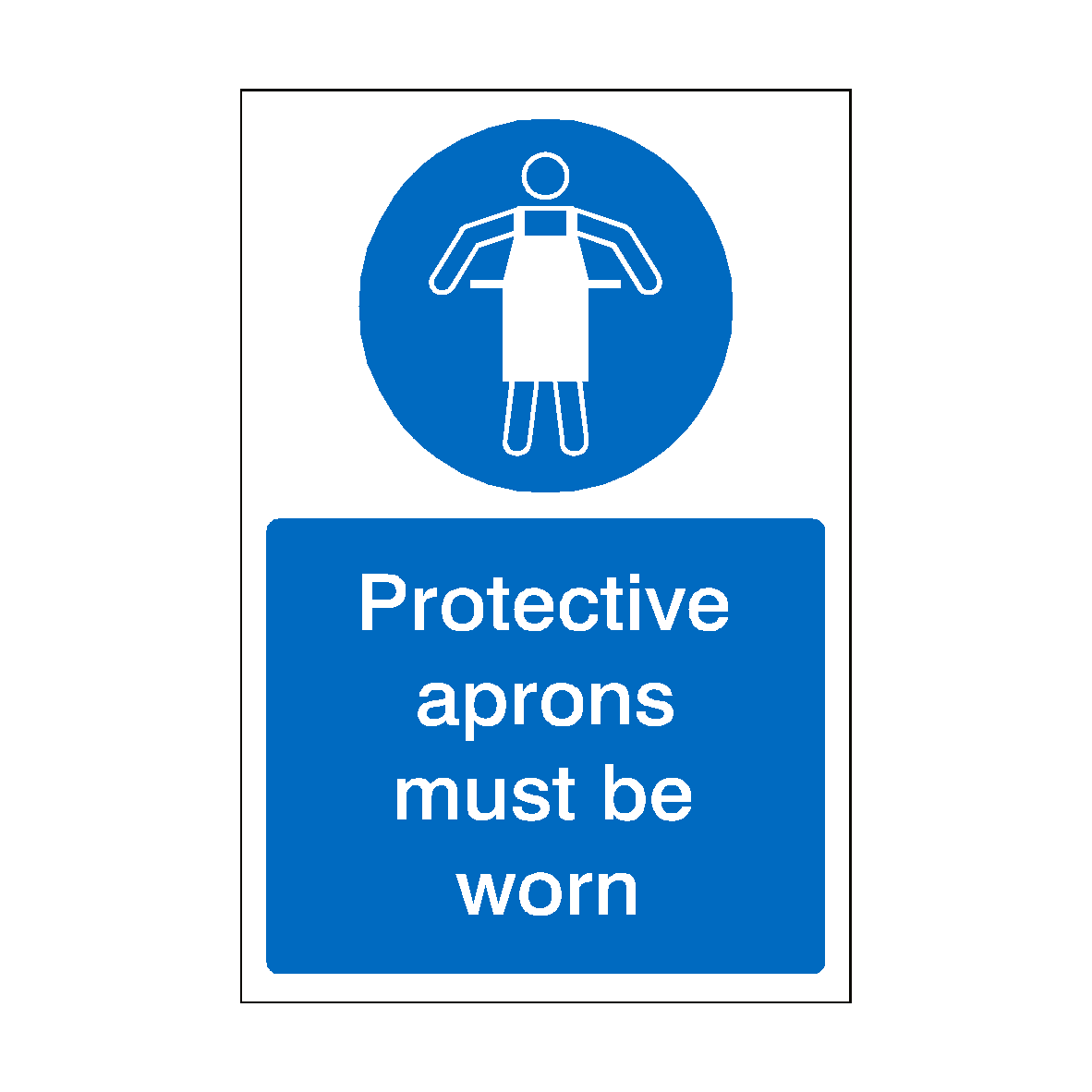 Protective Aprons Must Be Worn Sign | Safety-Label.co.uk