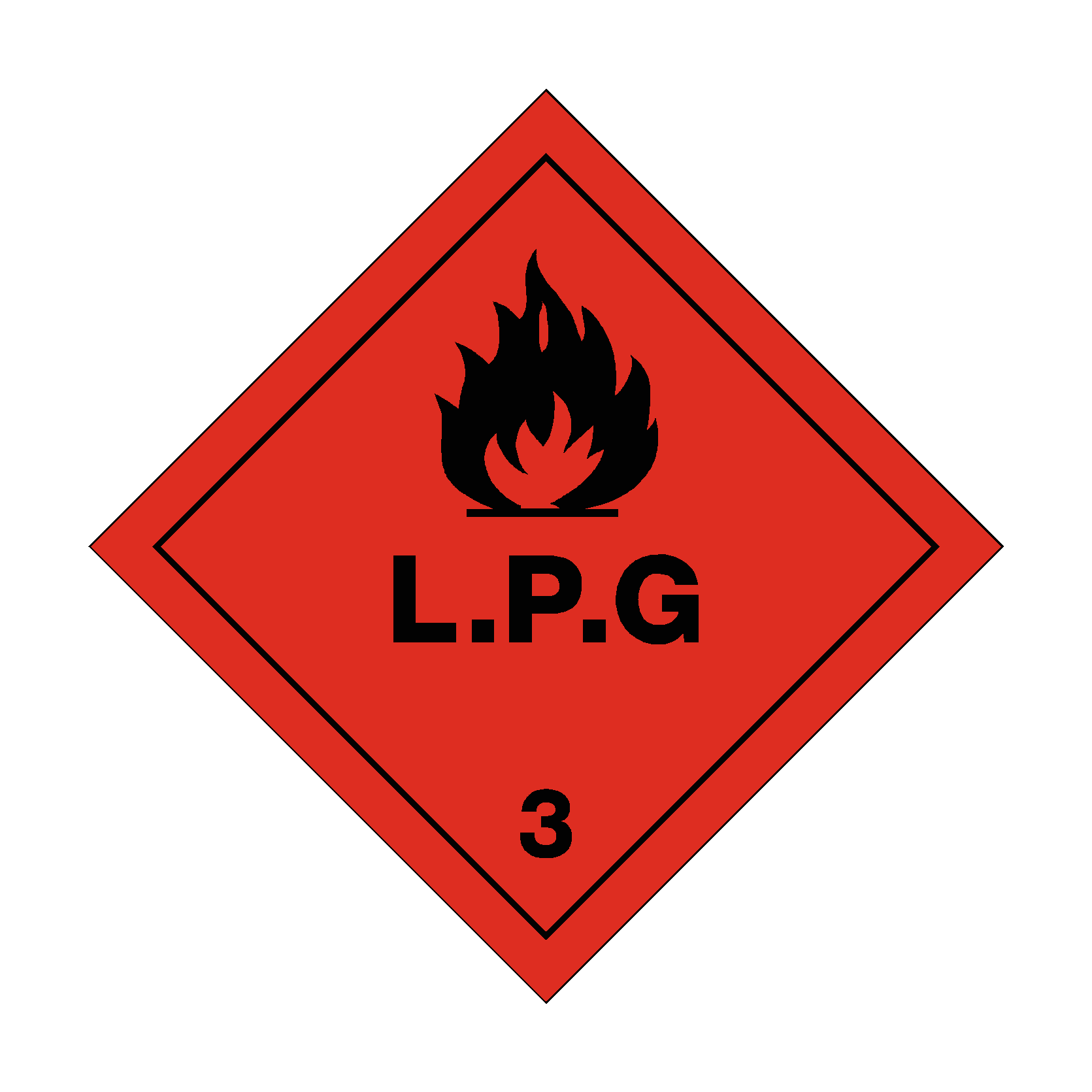 LPG 3 Sticker | Safety-Label.co.uk