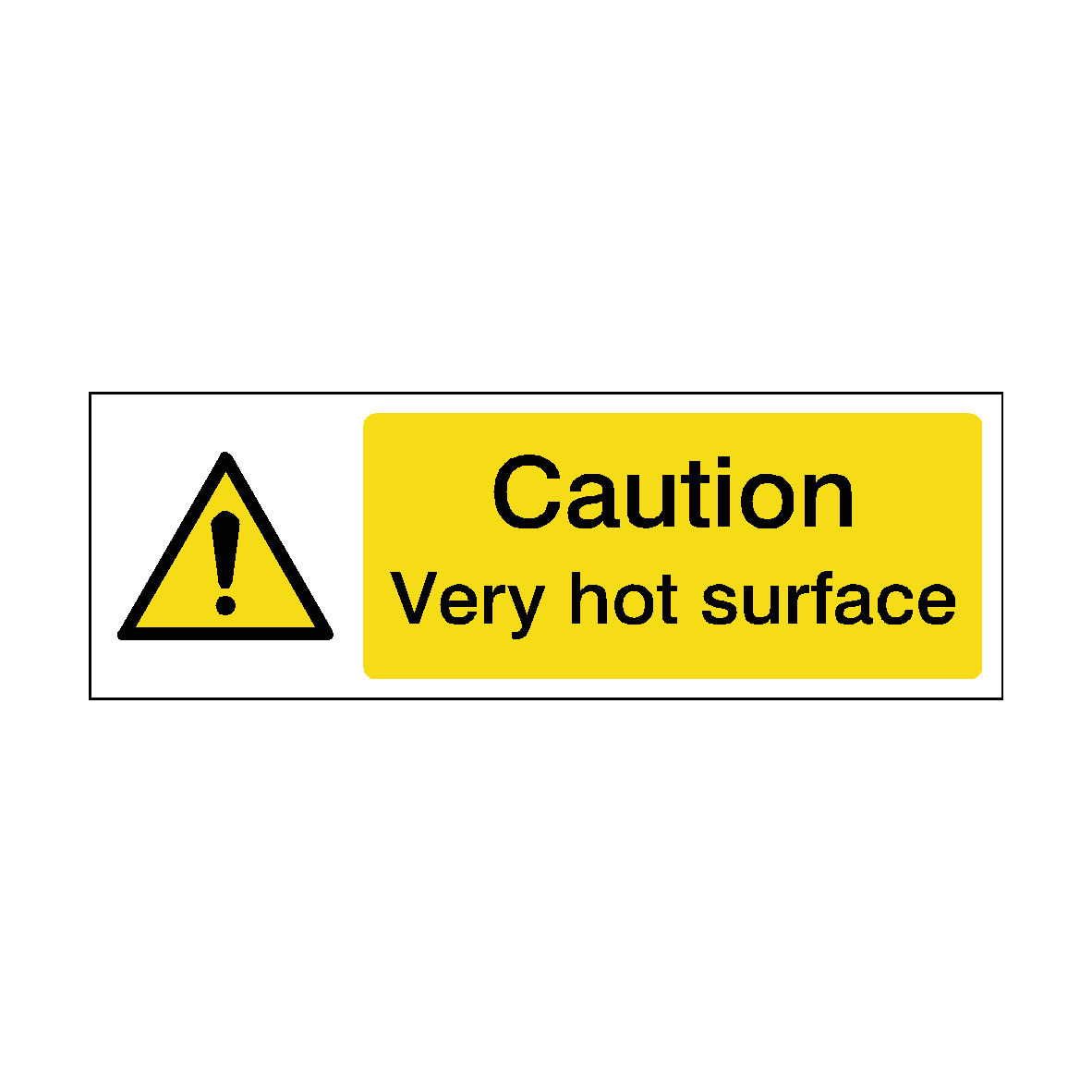 Caution Very Hot Surface Label | Safety-Label.co.uk