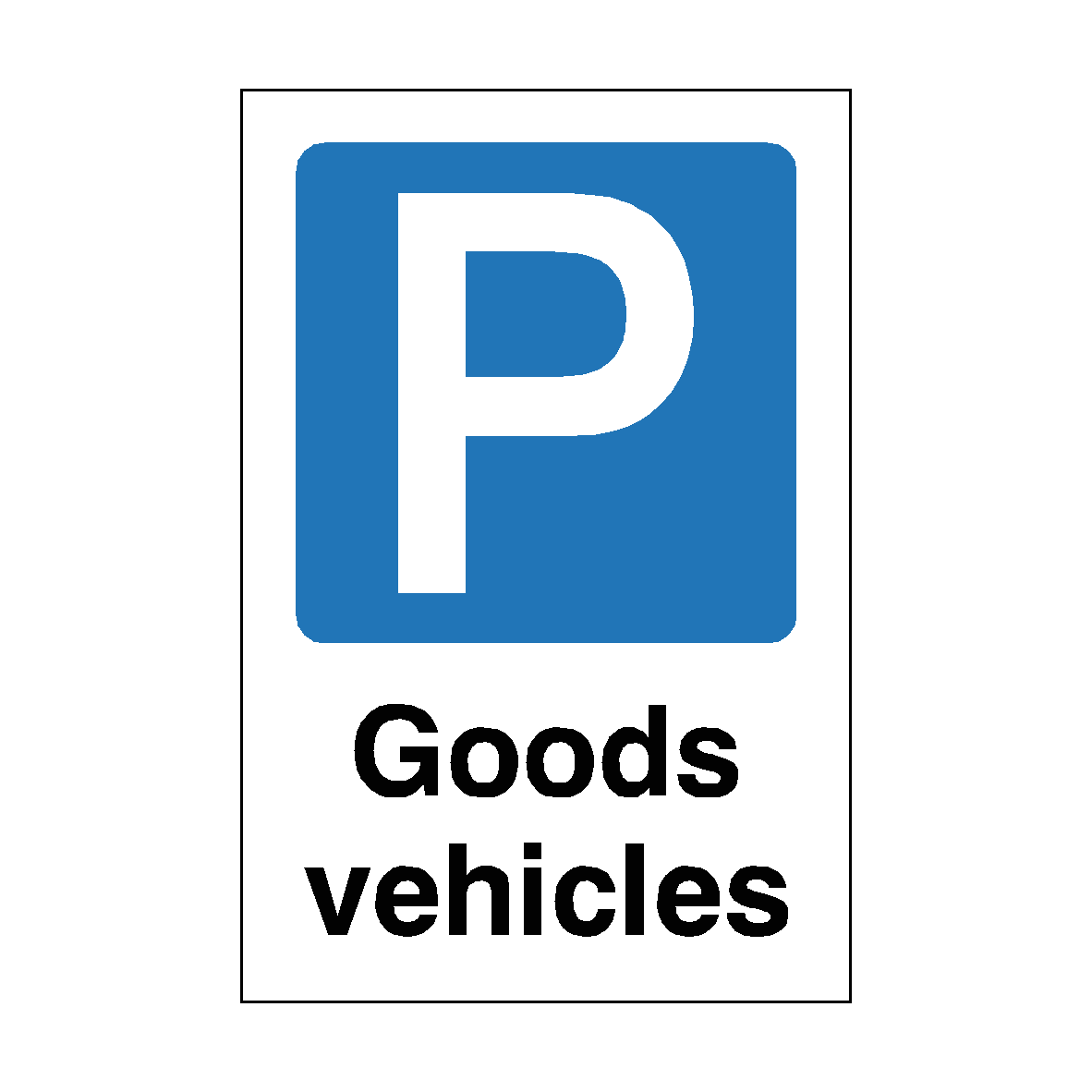 Goods Vehicles Parking Sign | Safety-Label.co.uk