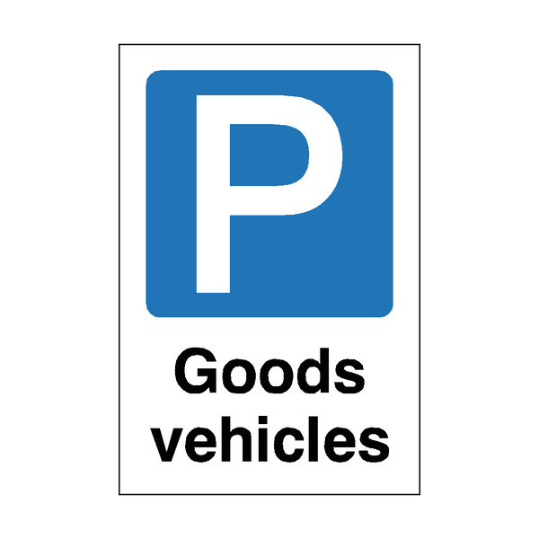 Goods Vehicles Parking Sign | Safety-Label.co.uk