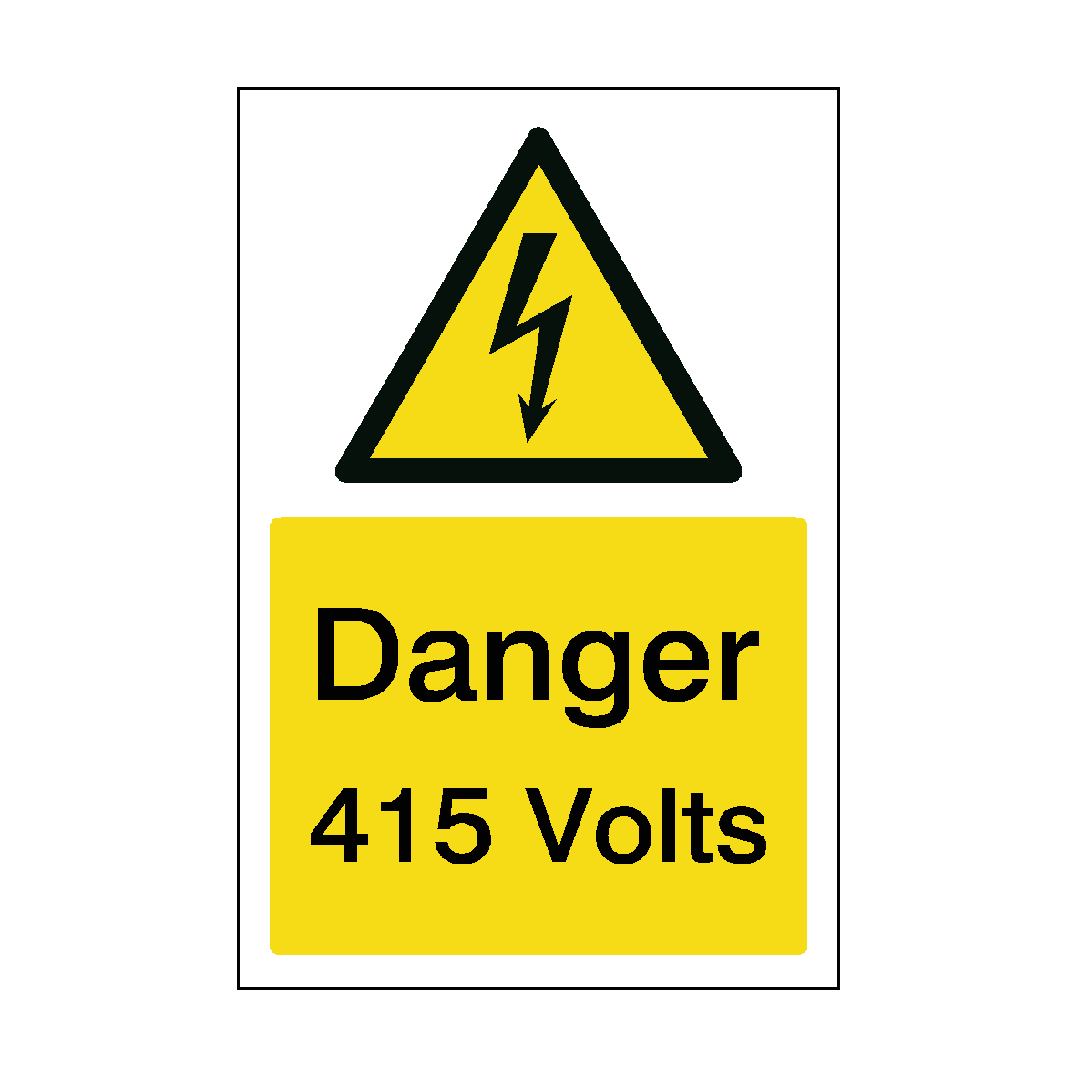 415 Volts Electrical Safety Sign | Safety-Label.co.uk