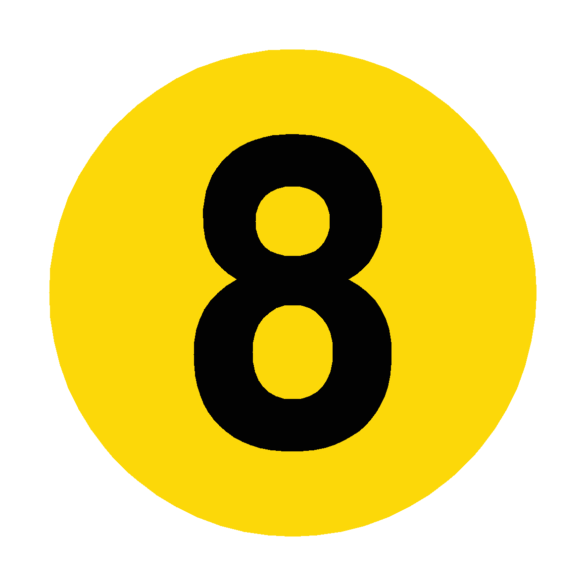 Number 8 Floor Marker | Safety-Label.co.uk