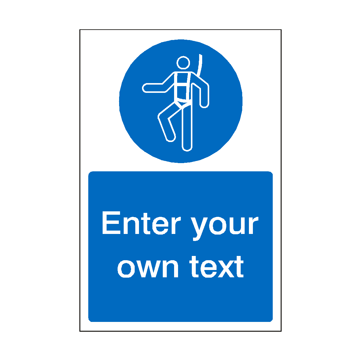 Wear Safety Harness Custom Mandatory Sign | Safety-Label.co.uk