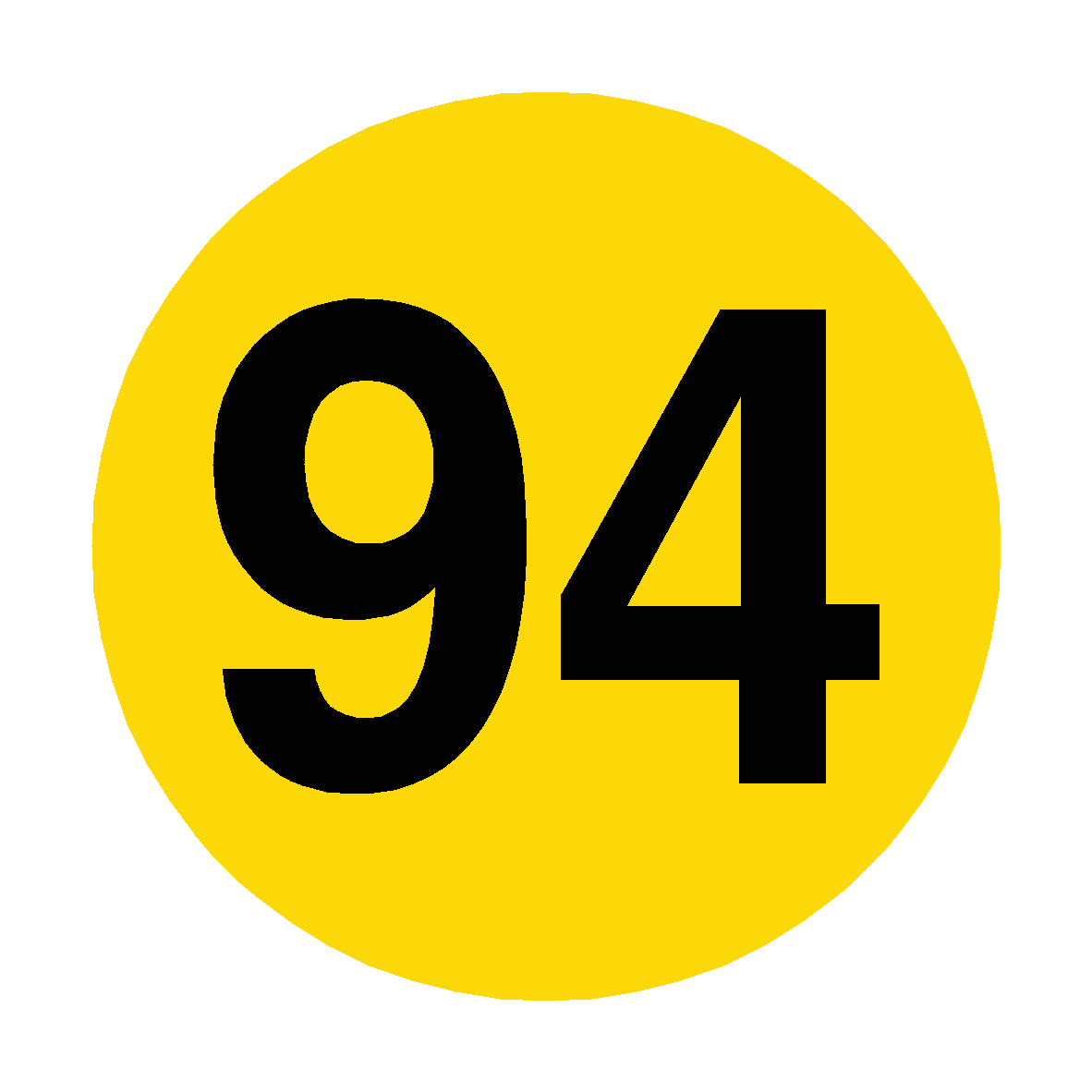 Number 94 Floor Marker | Safety-Label.co.uk