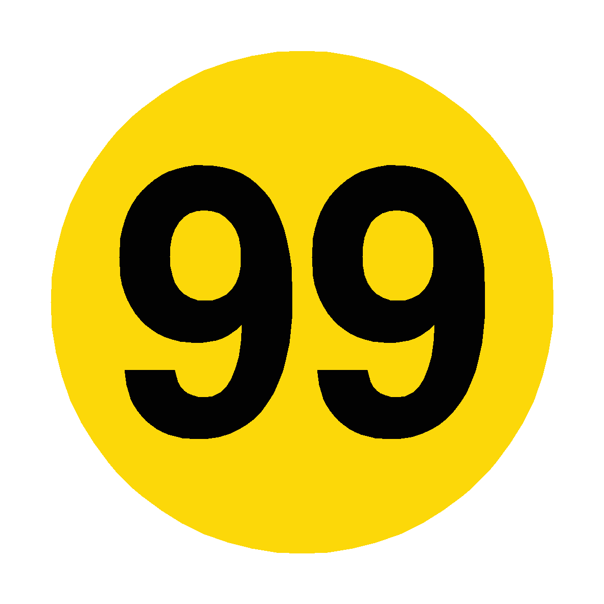 Number 99 Floor Marker | Safety-Label.co.uk