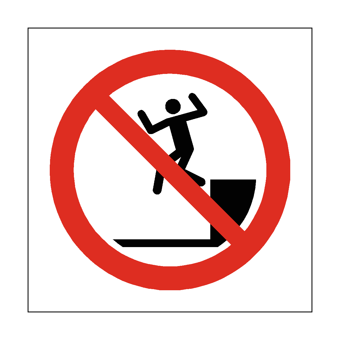 No Jumping Down Symbol Sign