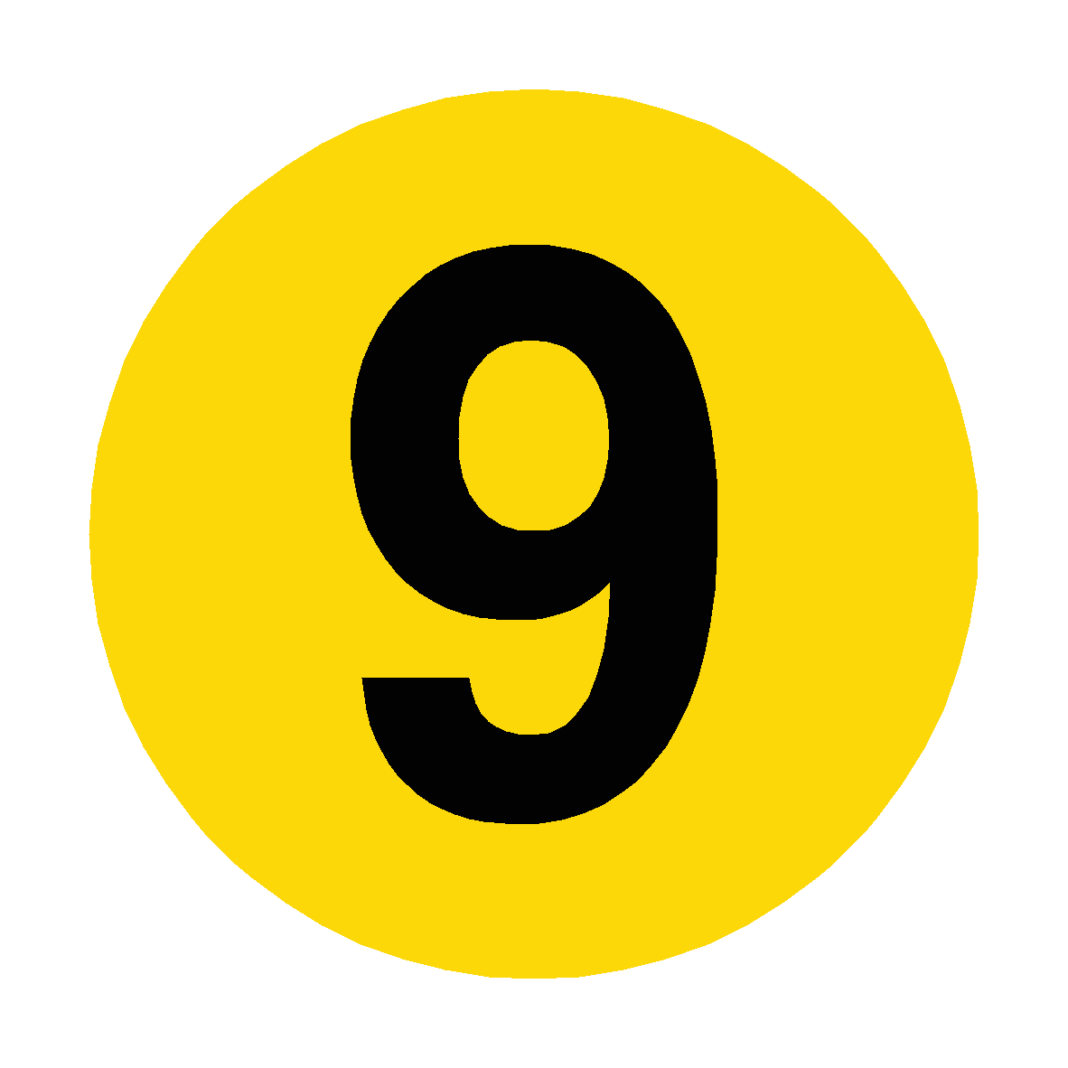 Number 9 Floor Marker | Safety-Label.co.uk
