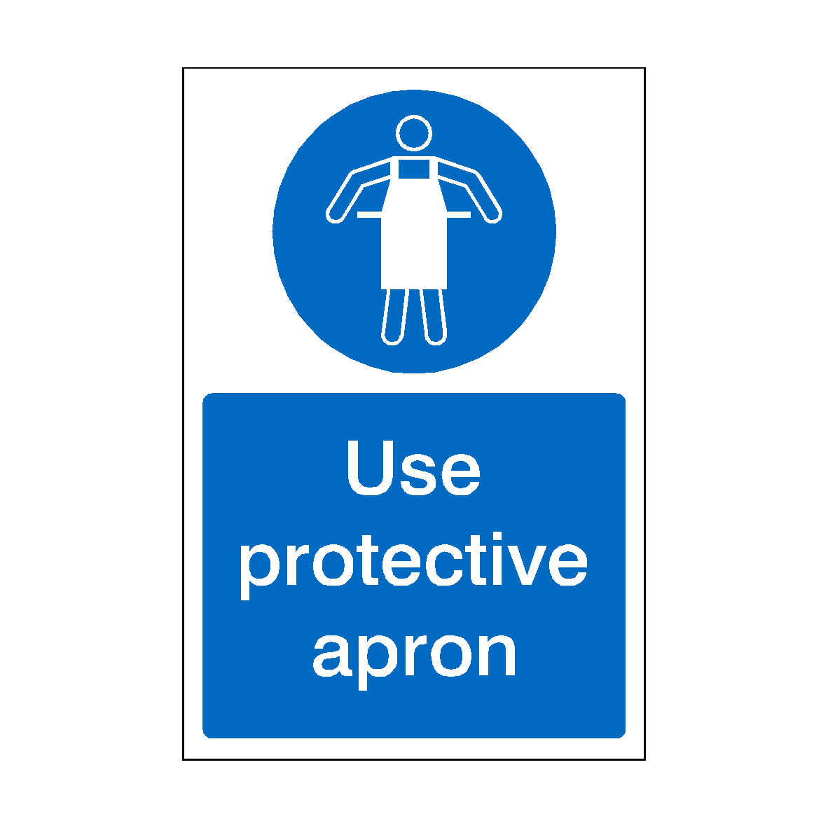 Use Protective Apron Sign | Safety-Label.co.uk