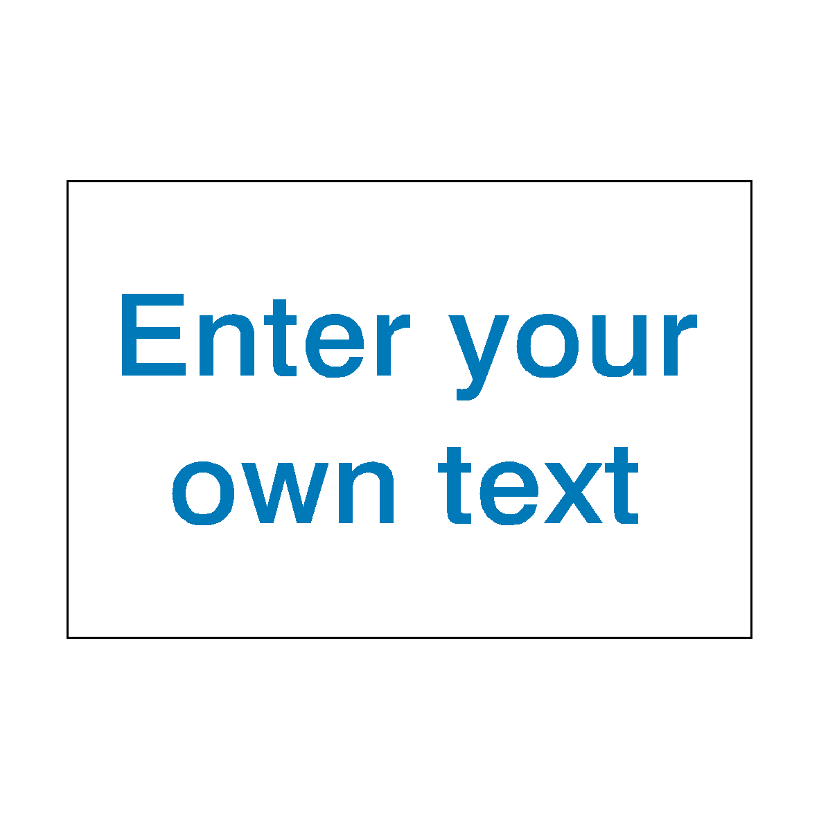 Custom Sticker Blue Landscape | Safety-Label.co.uk