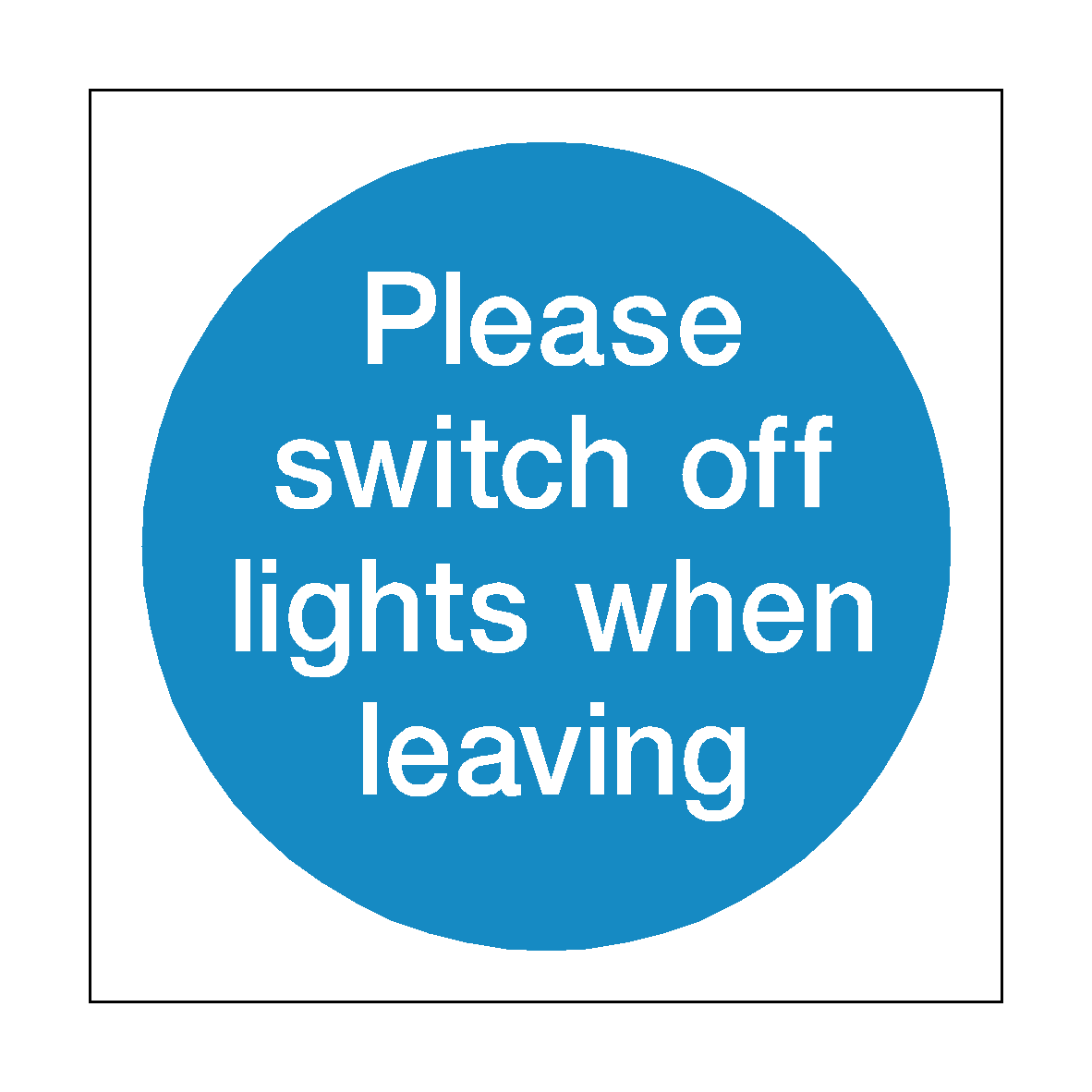 Switch Off Lights Door Sign | Safety-Label.co.uk