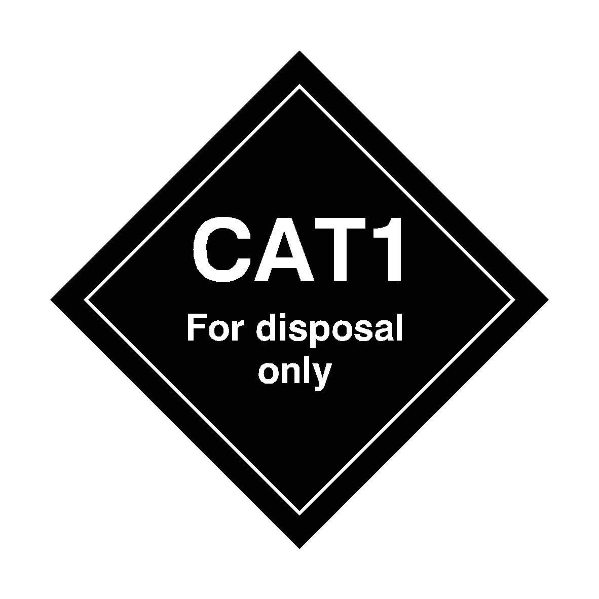 CAT1 For Disposal Only Sticker | Safety-Label.co.uk