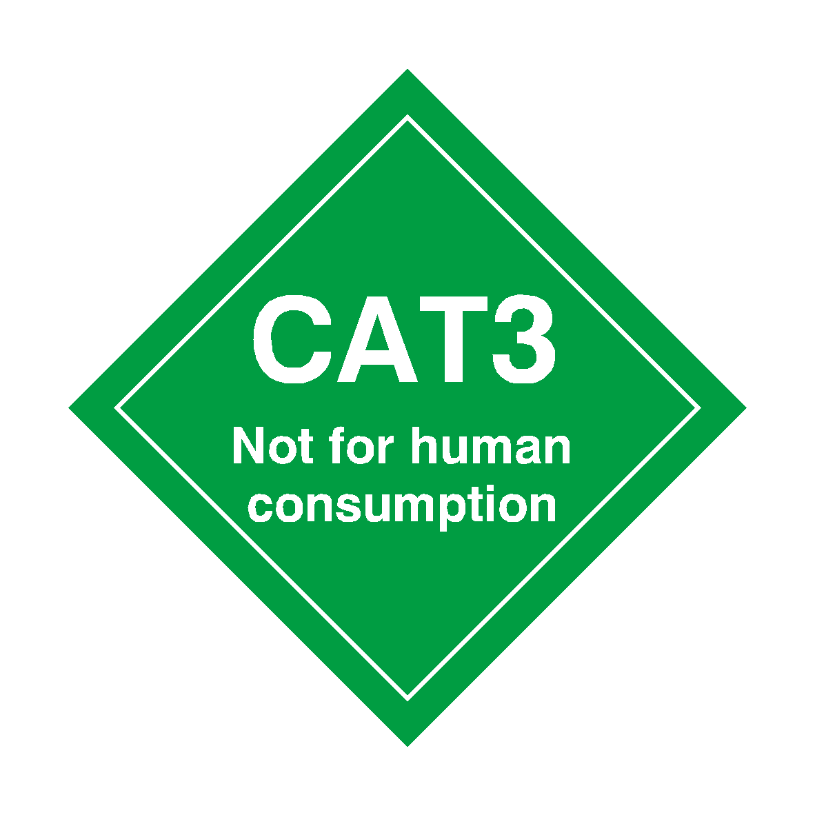 CAT3 Not For Human Consumption Sticker | Safety-Label.co.uk