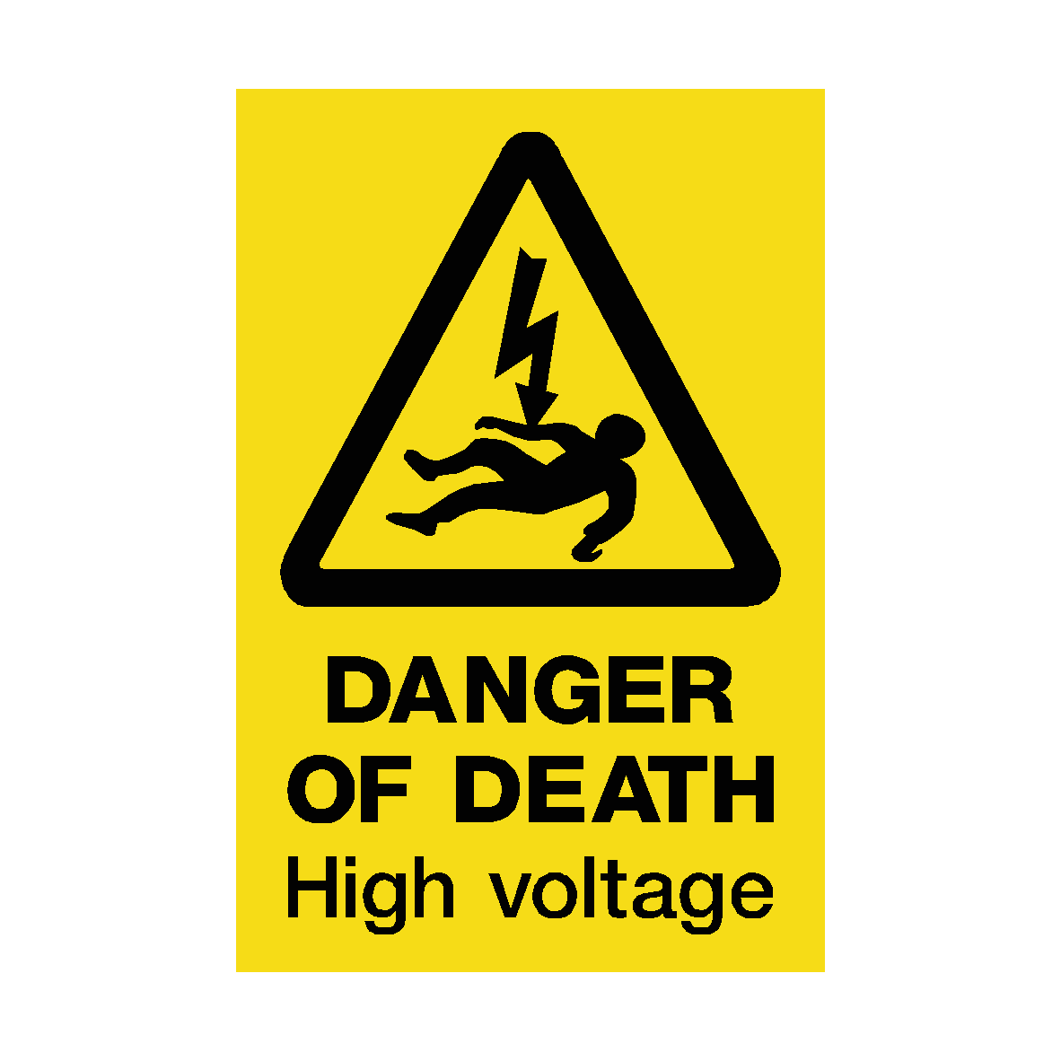 Danger Of Death Electrical Sign | Safety-Label.co.uk