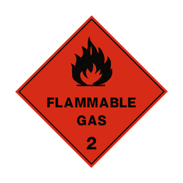 Flammable Gas 2 Sign | Safety-Label.co.uk