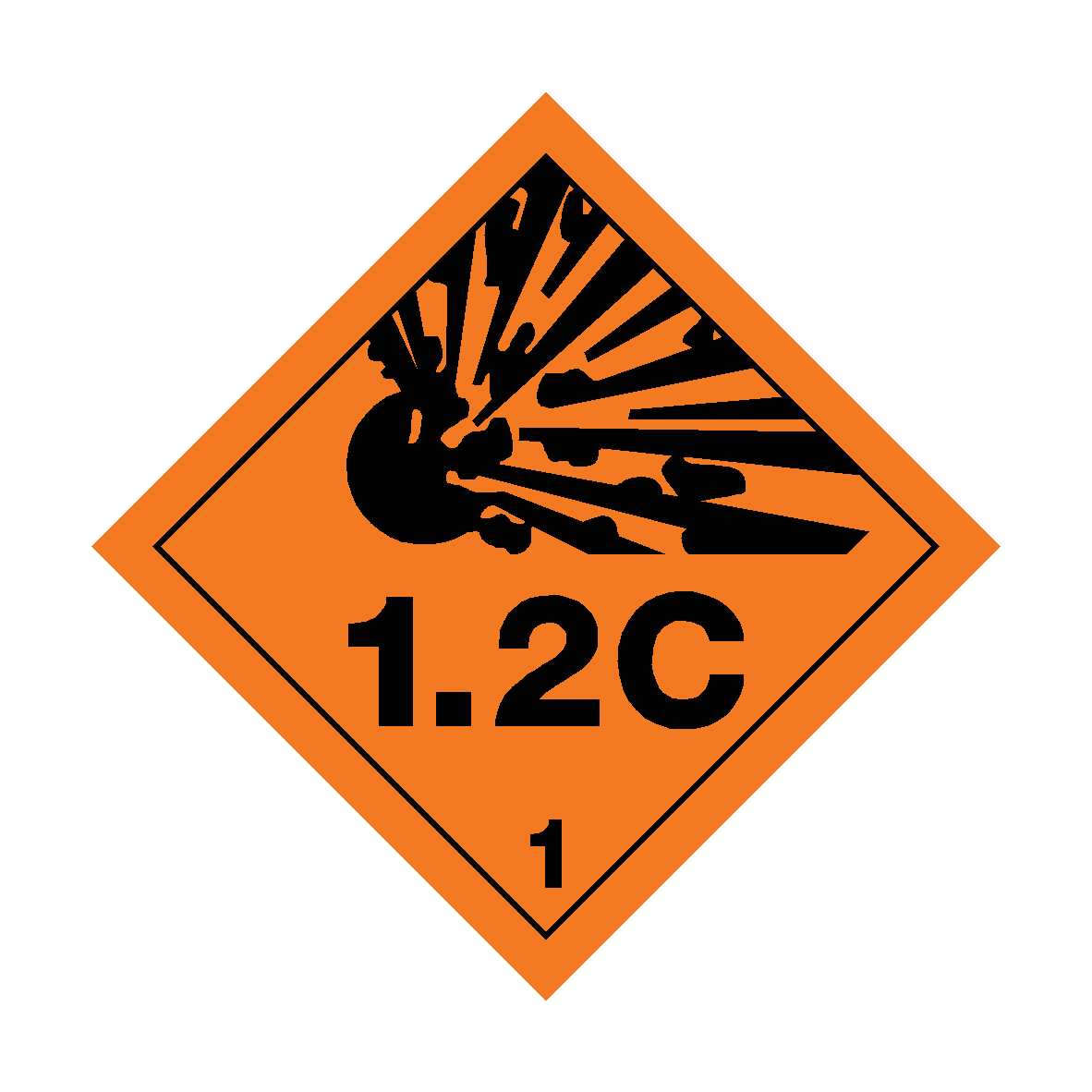 Explosives Class 1.2C Sticker